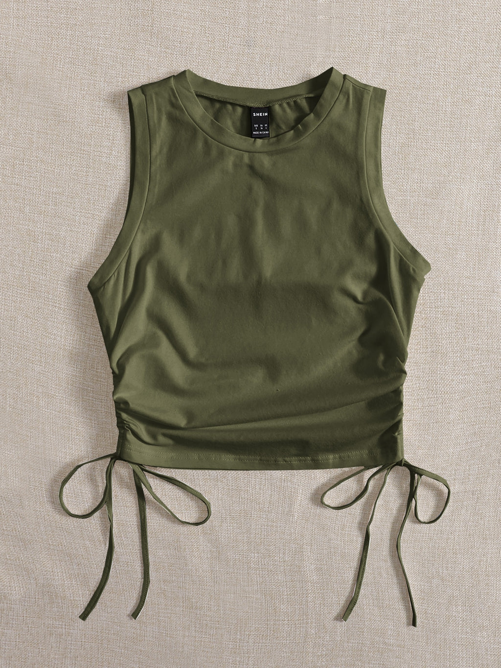 Crop Tank Top with Drawstring Side | Pomona and Peach
